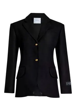 PATOU Belted Cashmere Crepe Jacket - Black