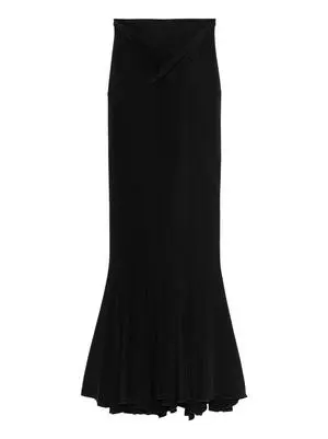 NENSI DOJAKA Midi Skirt With Pleat Detailing - Black