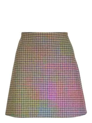 Moncler Check-pattern Mini Skirt - Brown