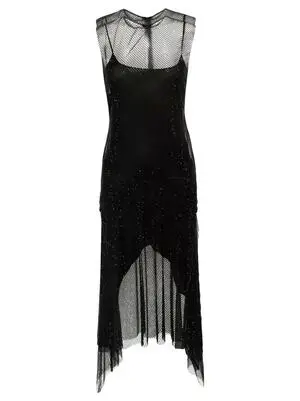 Philosophy Di Lorenzo Serafini Rhinestone Embellished Midi Dress - Black