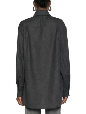 Andamane Georgiana Charcoal Mélange Shirt - Grey