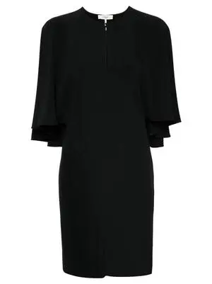 Chloé Draped Detail Cady Mini Dress - Black