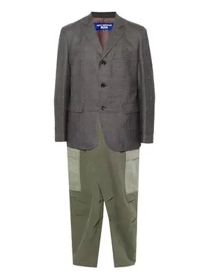 Junya Watanabe Panelled Wool Blend Coat - Brown