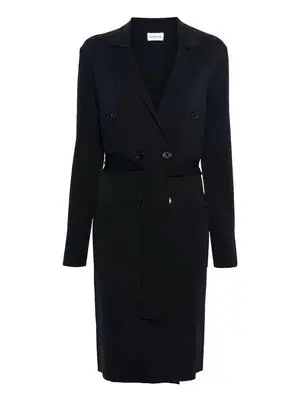 P.a.r.o.s.h Knitted Midi Coat - Blue