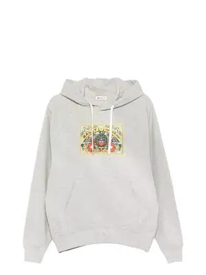 Bally Graphic Print Hoodie - Grey