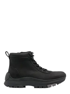 Calvin Klein Leather Lace-up Boots - Black