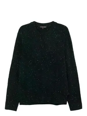 Michael Kors Speckle Knit Crew Neck Sweater - Green