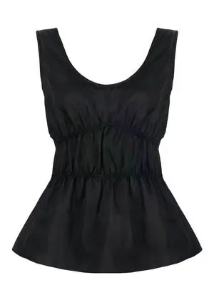 Goen.j Goen.J Ruched Sleeveless Top Black