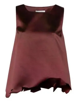 VIKTOR & ROLF Viktor & Rolf Sleeveless Satin Top With Raw-Cut Hem
