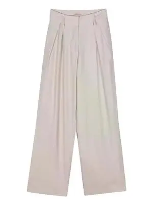 BLANCA VITA Darted Wide-leg Trousers - Neutrals