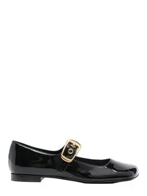 CHLOÉ Chloé Buckled Calf Leather Ballet Flats