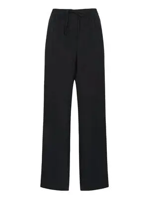 YVES SALOMON Silk Palazzo Trousers - Black