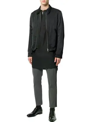 HAIDER ACKERMANN Cotton Blend Lightweight Zip Jacket - Black
