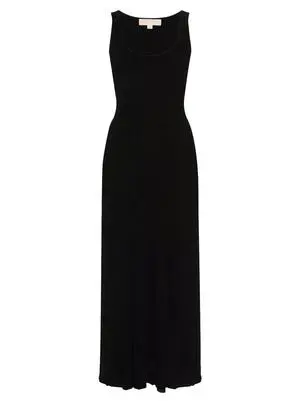 Michael Kors Ribbed Sleeveless Maxi Dress - Black