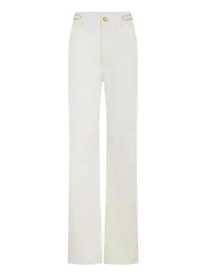 Rabanne Paillette-embellished Flared Jeans - White