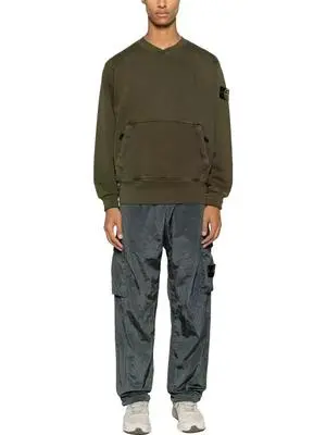 Stone Island Cargo Trousers With Compass Badge - Grey