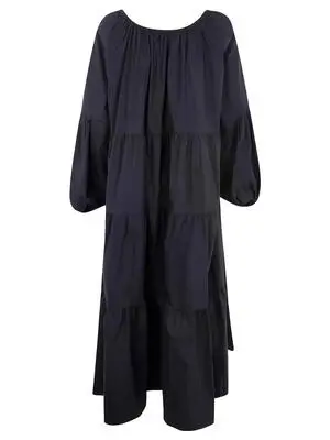 LIVIANA CONTI Liviana Conti Poplin Midi Dress With Round Neck And Long Sleeves