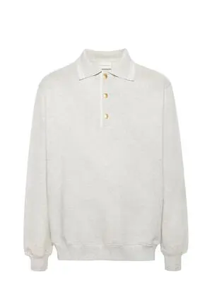 Drole De Monsieur Embroidered-logo Cotton Jumper - Grey