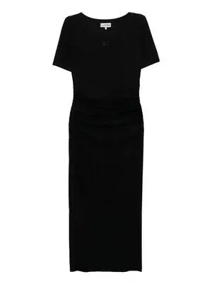 GANNI Ribbed Dress - Black