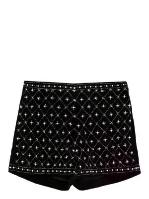 TWINSET Embellished Velvet Shorts