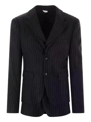 Comme Des Garçons Striped Blazer - Black