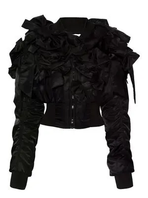 Viktor & Rolf Bow Bouquet Bomber Jacket - Black