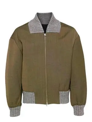 CROQUIS Zip-up Bomber Jacket - Green