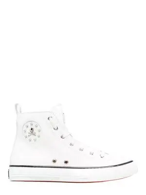 PHILIPP PLEIN Philipp Plein Leather High-Top Sneakers With Skull Stud Detailing