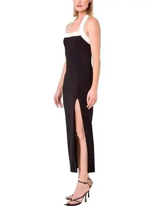 NICHOLAS Jane Halterneck Midi Dress - Black