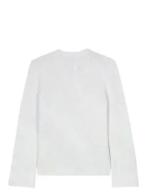 Theory Long-Sleeve Bouclé Jumper Blue