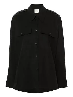 Khaite The Missa Cotton Poplin Shirt - Black