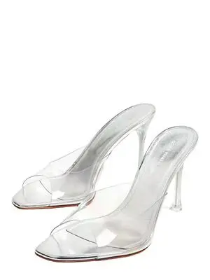 Amina Muaddi 95mm Alexa Stiletto Sandals - Silver