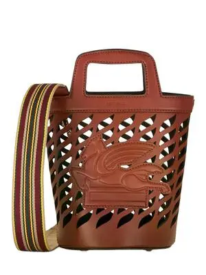 Etro Coffa Leather Bucket Bag - Brown