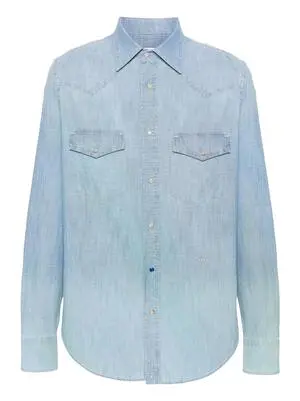 Jacob Cohen Logo-embroidered Denim Shirt - Blue