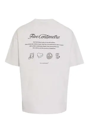 FIVE CM Logo-print Cotton T-shirt - Grey