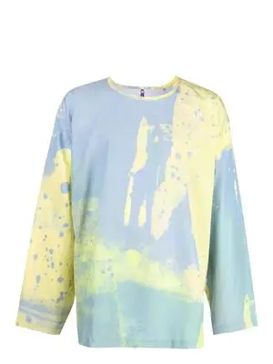 OAMC Waistband-detail Wide-sleeve Top - Blue