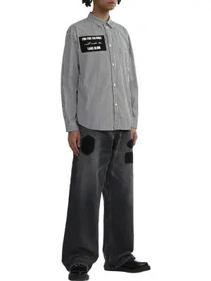 Undercover Striped Shirt - Black