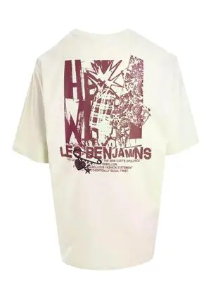 LES BENJAMINS Graphic-print T-shirt - Neutrals