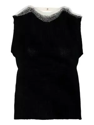 LITKOVSKA LITKOVSKA Sleeveless Morale Top With Contrasting Collar