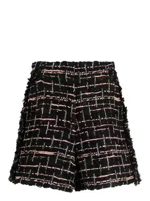 Shiatzy Chen Tweed High-waisted Shorts - Multicolour
