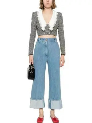 PATOU Iconic Cuffed Jeans - Blue