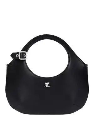 COURREGES Courrèges Mini Holy Leather Tote Bag Black