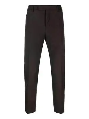 PT TORINO PT Torino Earth Brown Virgin Wool Tailored Trousers Brown