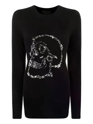 Philipp Plein Embellished Skull Jumper - Black