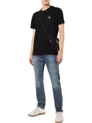 Belstaff Logo-patch Crew Neck T-shirt Black