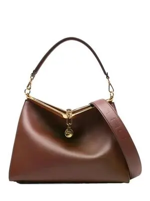 Etro Large Vela Leather Shoulder Bag - Brown