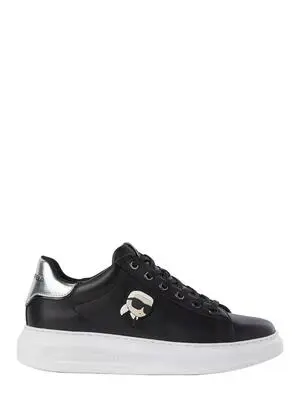 Karl Lagerfeld Ikon Nft Kapri Leather Sneakers - Black