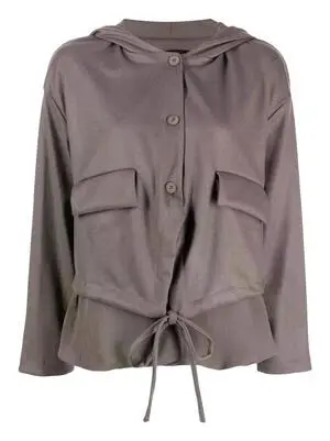 Transit Layered Hooded Jacket - Brown