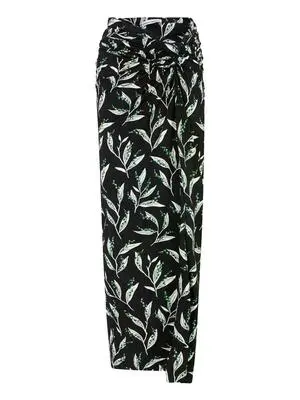 Rabanne Rabanne Graphic Print High-Waist Maxi Skirt Black