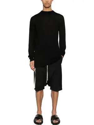 Rick Owens Oversized Virgin Wool Jumper - Black
